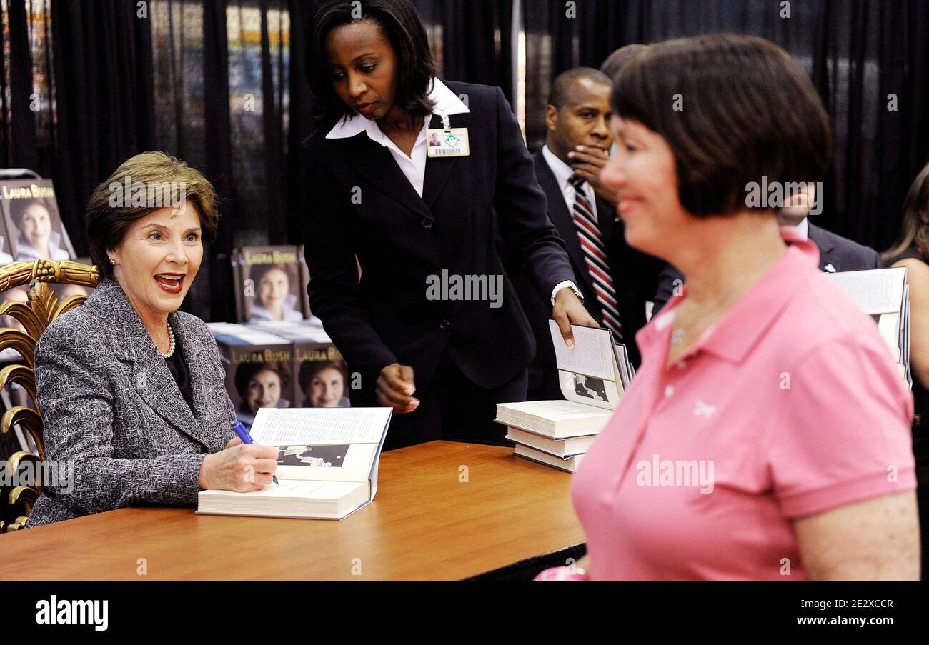 "Former First Lady Laura Bush signs her new book ""Spoken From The ...