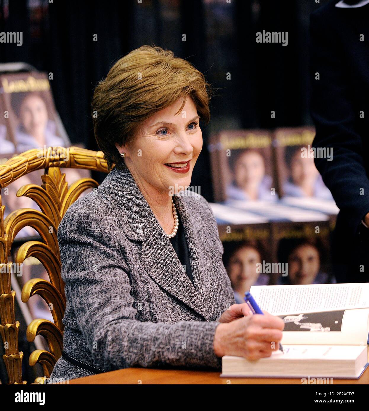 "Former First Lady Laura Bush signs her new book ""Spoken From The ...
