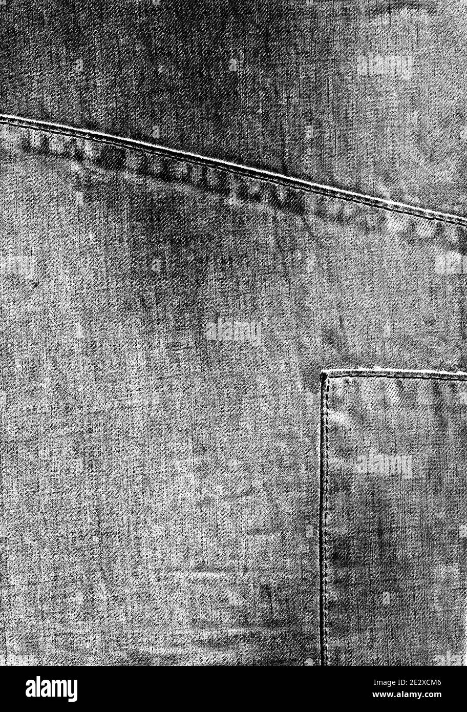 Denim fabric texture seams Black and White Stock Photos & Images - Alamy