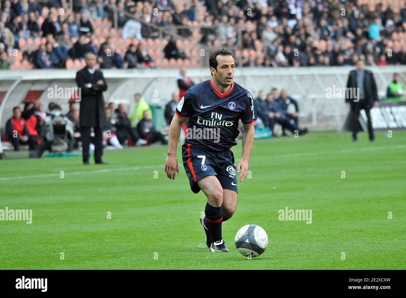 PSG's Ludovic Giuly during French First League soccer match, Paris ...
