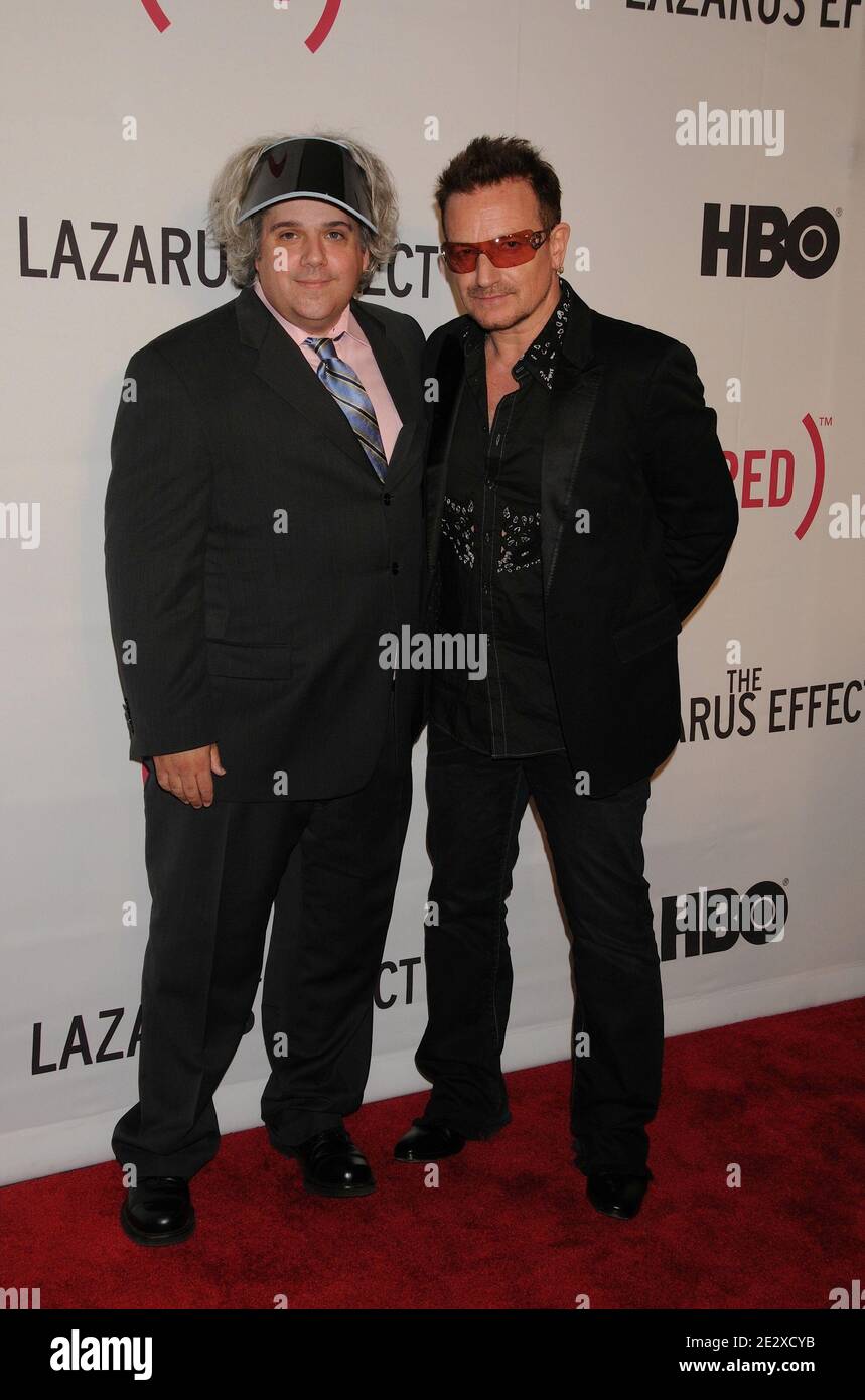 "Lance Bangs (L) and U2's Bono arriving for the NY premiere of ""The ...