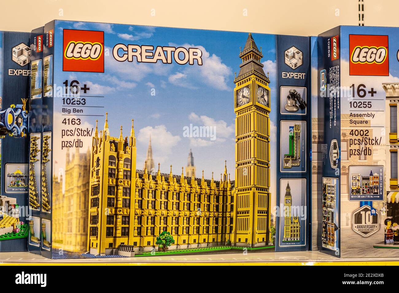 Lego box on the shop display for sale, Lego Star Wars, Speed, Super ...