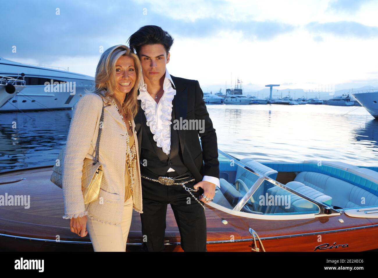 Natty and Chanel model Baptiste Giabiconi pose during the Chanel Cruise ...