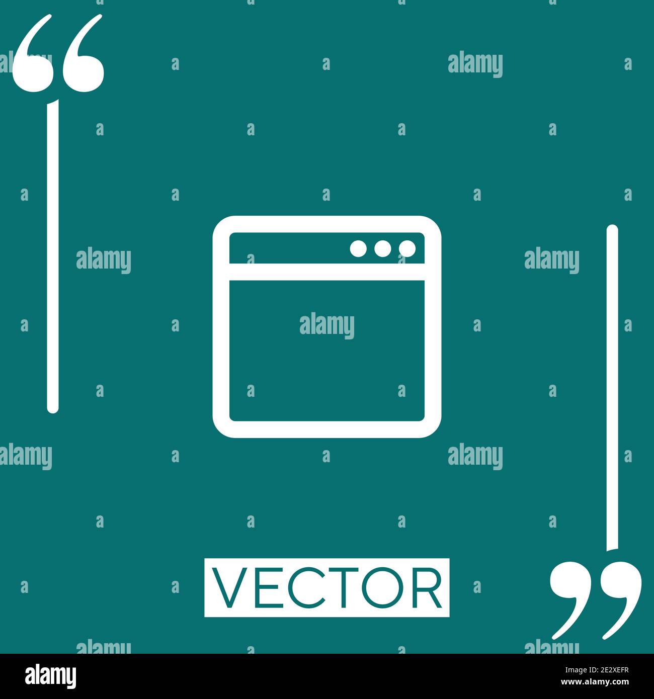 browser window square outline Linear icon. Editable stroke line Stock ...