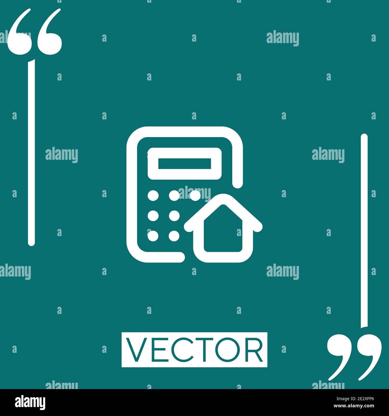 calculate Linear icon. Editable stroke line Stock Vector Image & Art ...