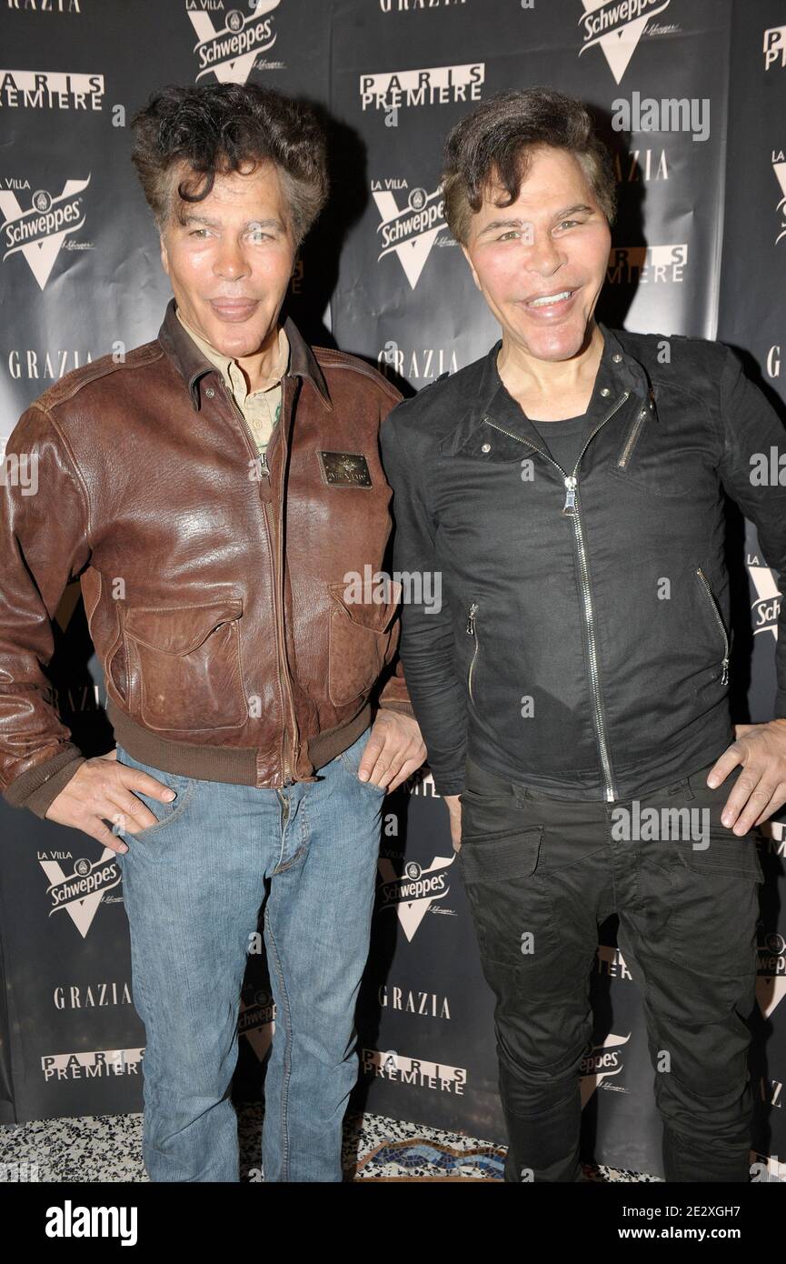 Igor and Grichka Bogdanov arriving for the Paris Premiere Party held at ...