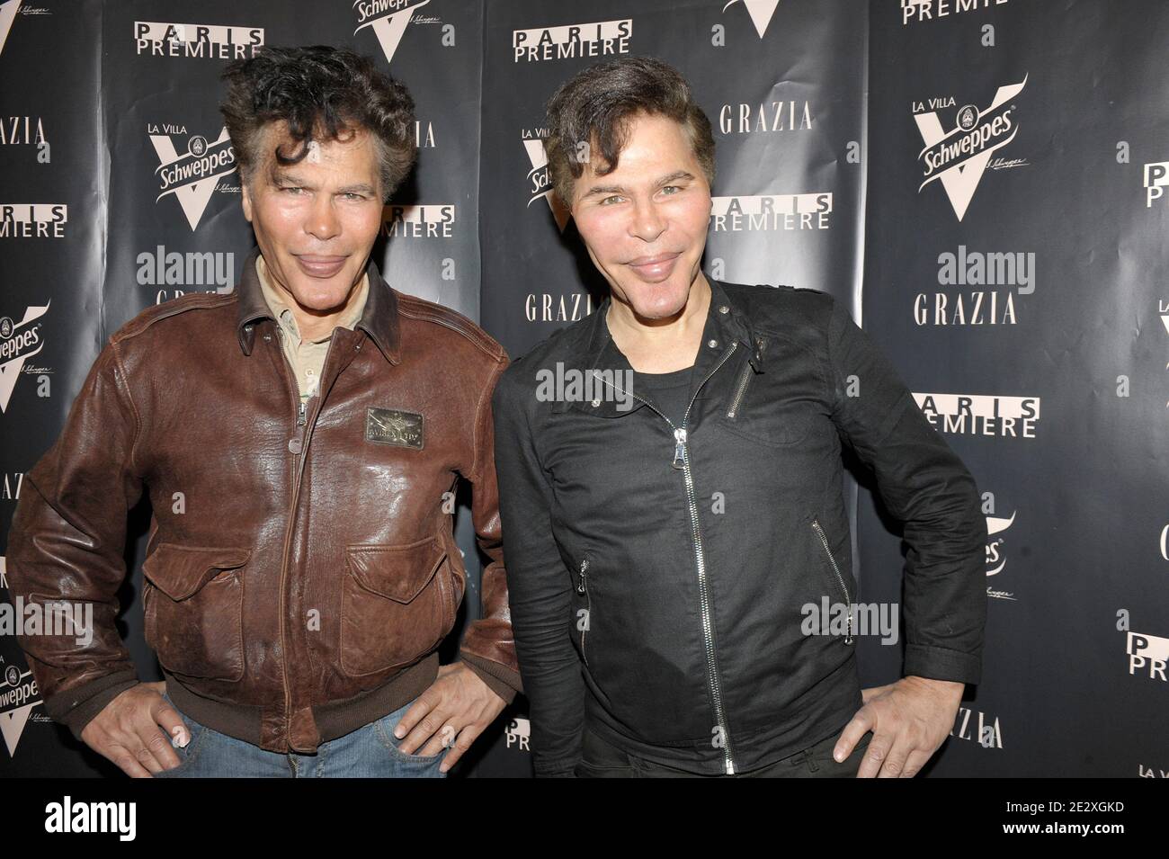 Igor and Grichka Bogdanov arriving for the Paris Premiere Party held at ...