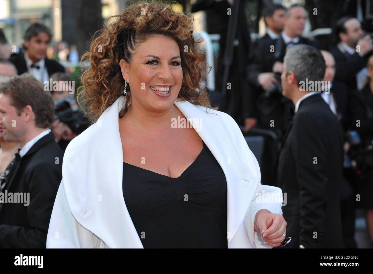Marianne James arriving for the premiere of 'On Tour' (Tournee) during ...