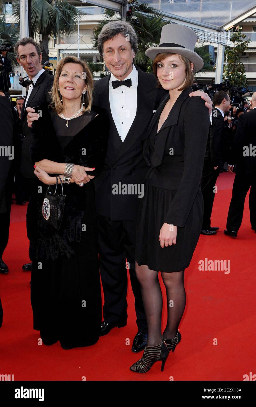 Patrick de Carolis and family arriving at the premiere of 'Wall Street ...