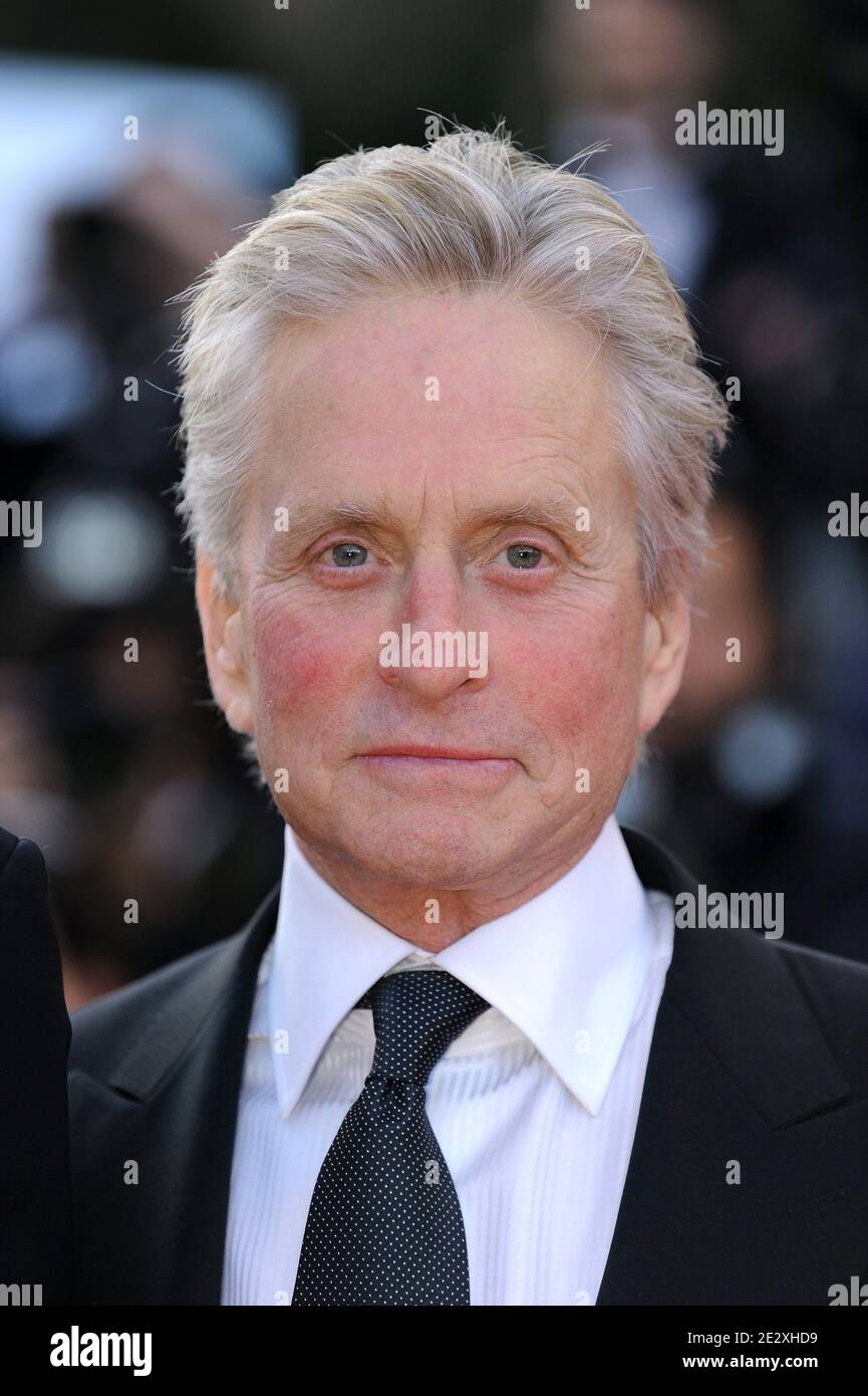 Michael Douglas arriving at the premiere of 'Wall Street: Money Never ...