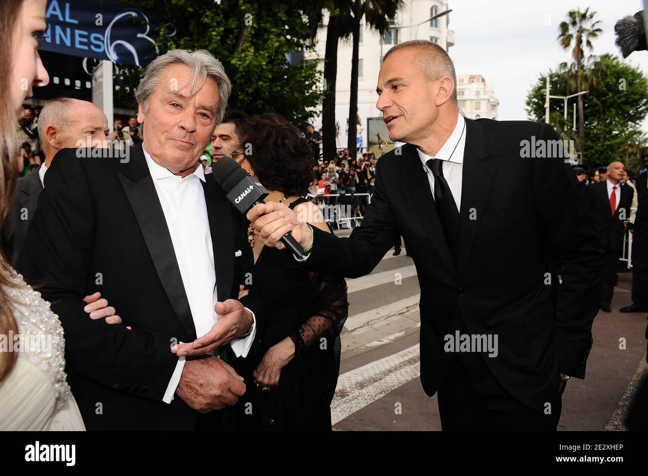 Alain Delon, his daughter Anouchka and Claudia Cardinale arriving at ...