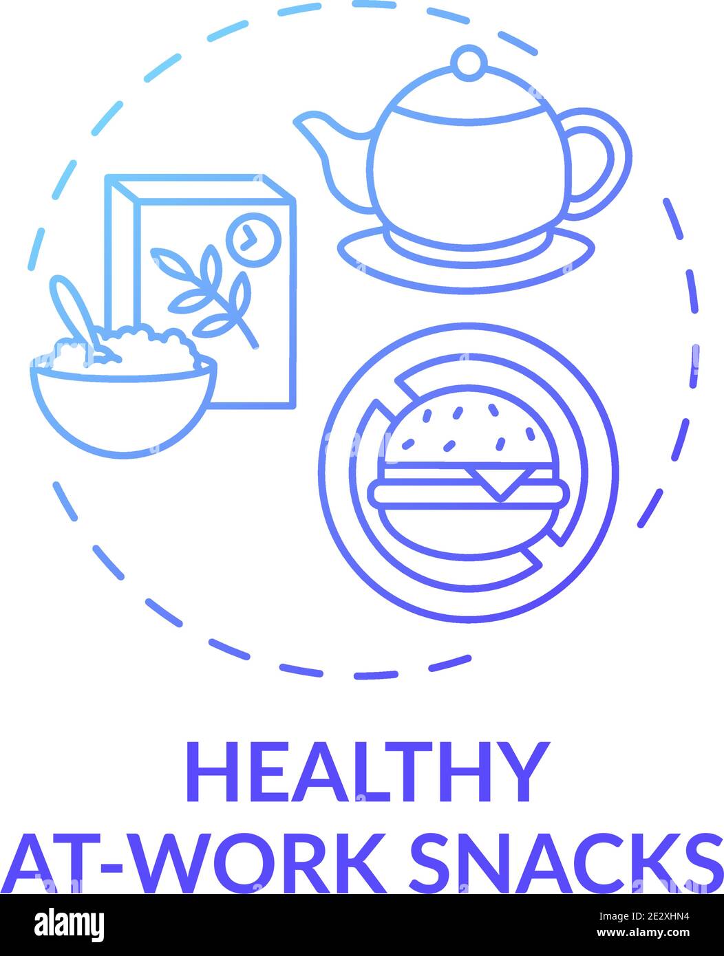Healthy at-work snacks concept icon Stock Vector Image & Art - Alamy