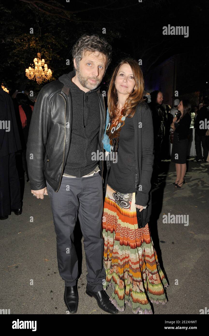 Stephane Guillon and his wife attending the Canal Plus channel party ...