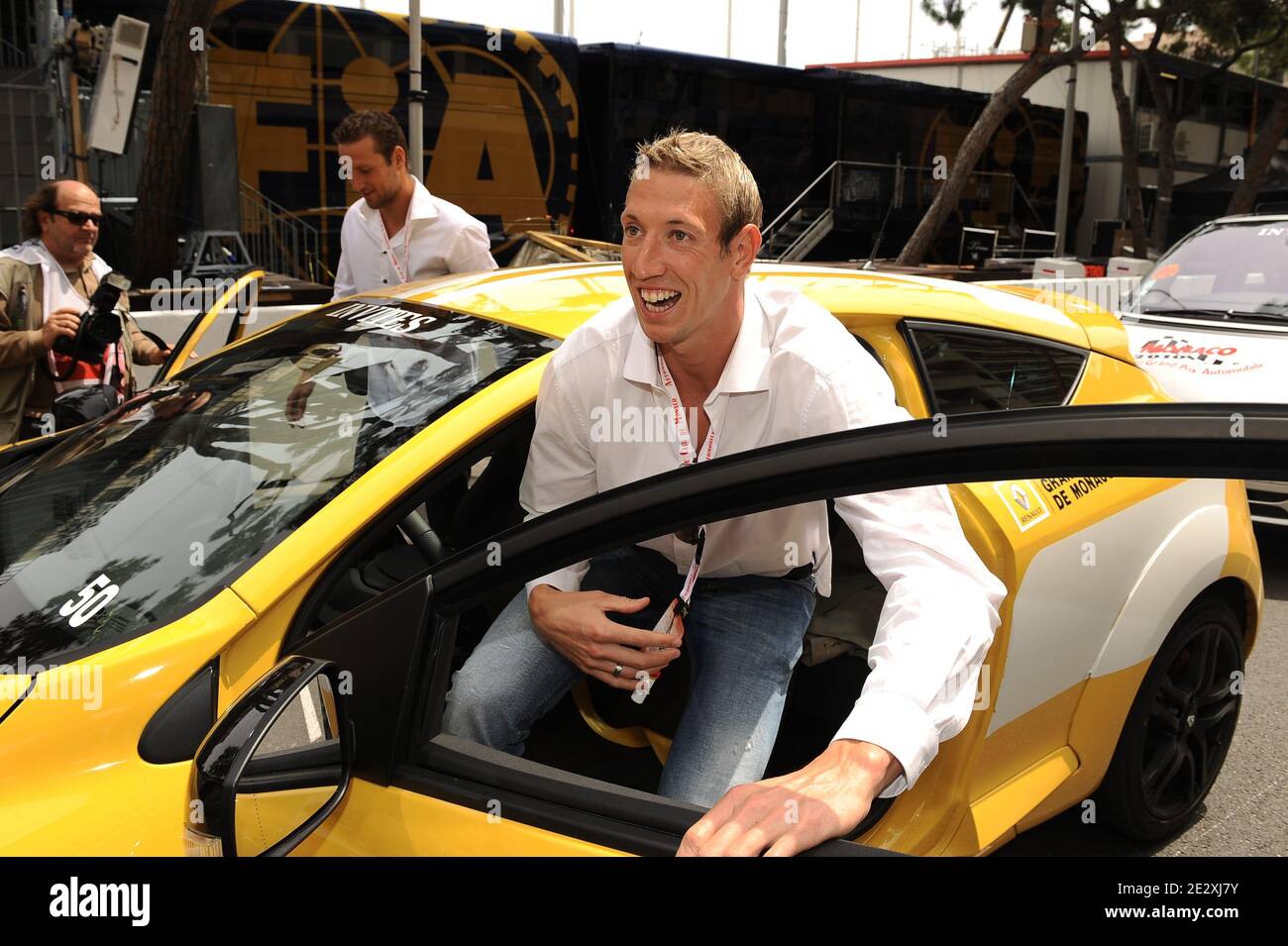 Alain Bernard posing at the Monaco Formula One Grand Prix at the Monte ...