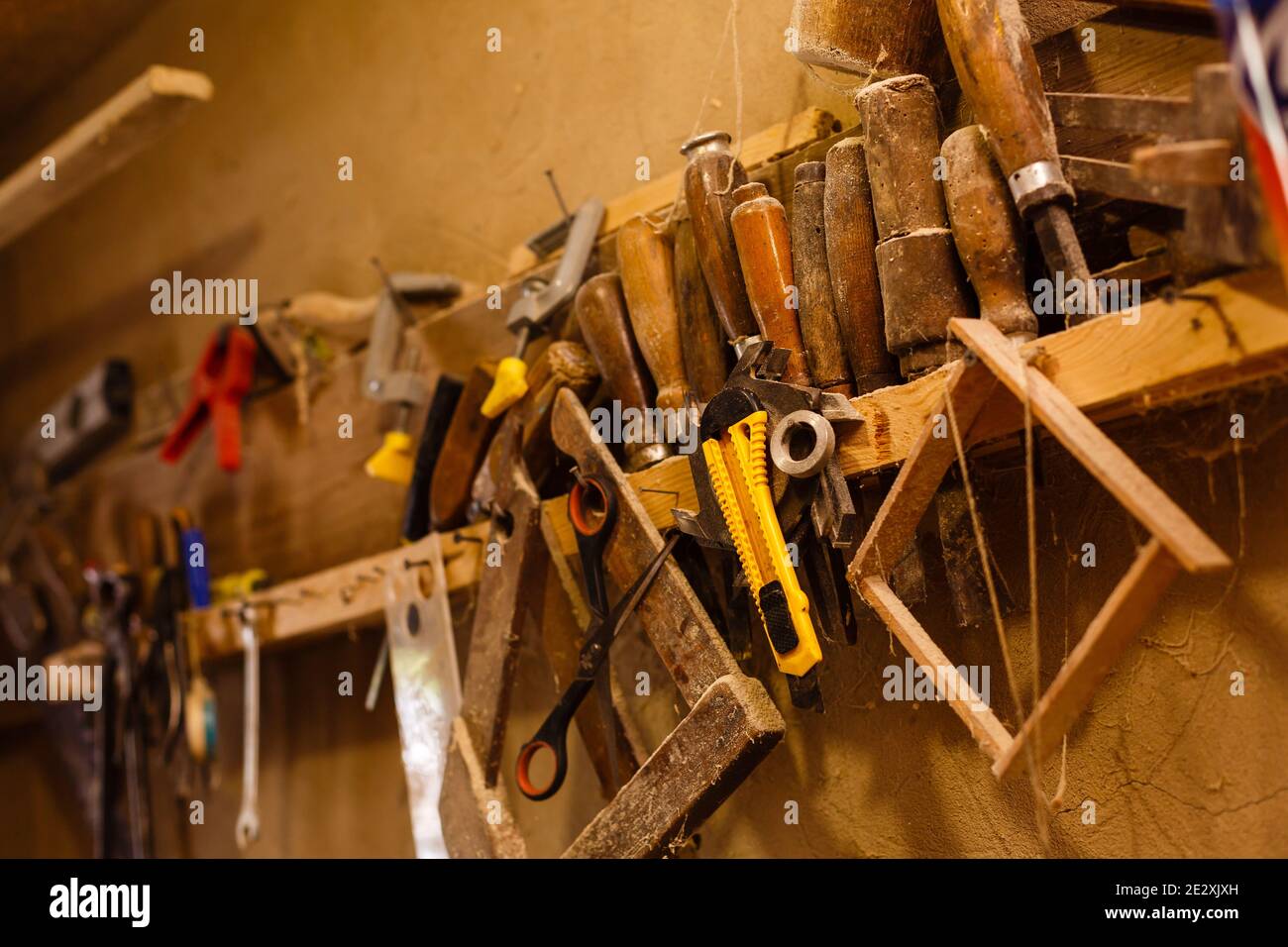 old garage full of tools and stuff Stock Photo - Alamy