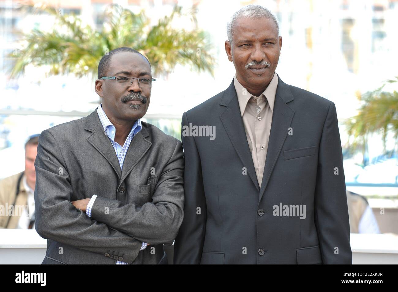Chadian director Mahamat-Saleh Haroun and Chadian actor Youssouf Djaoro ...