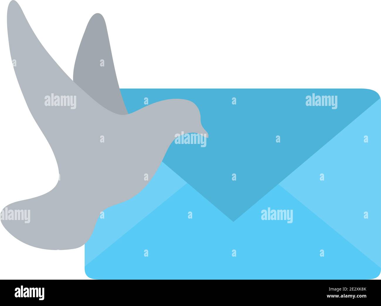 postal service, dove with envelope mail courier delivery related vector ...