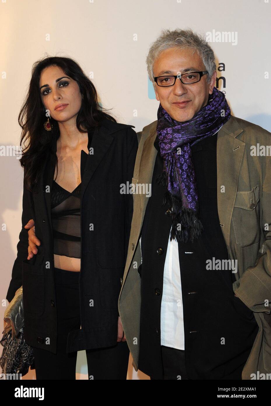 Palestinian director Elia Suleiman and girlfriend Yasmine Hamdan (YAS project) attend the Doha ...