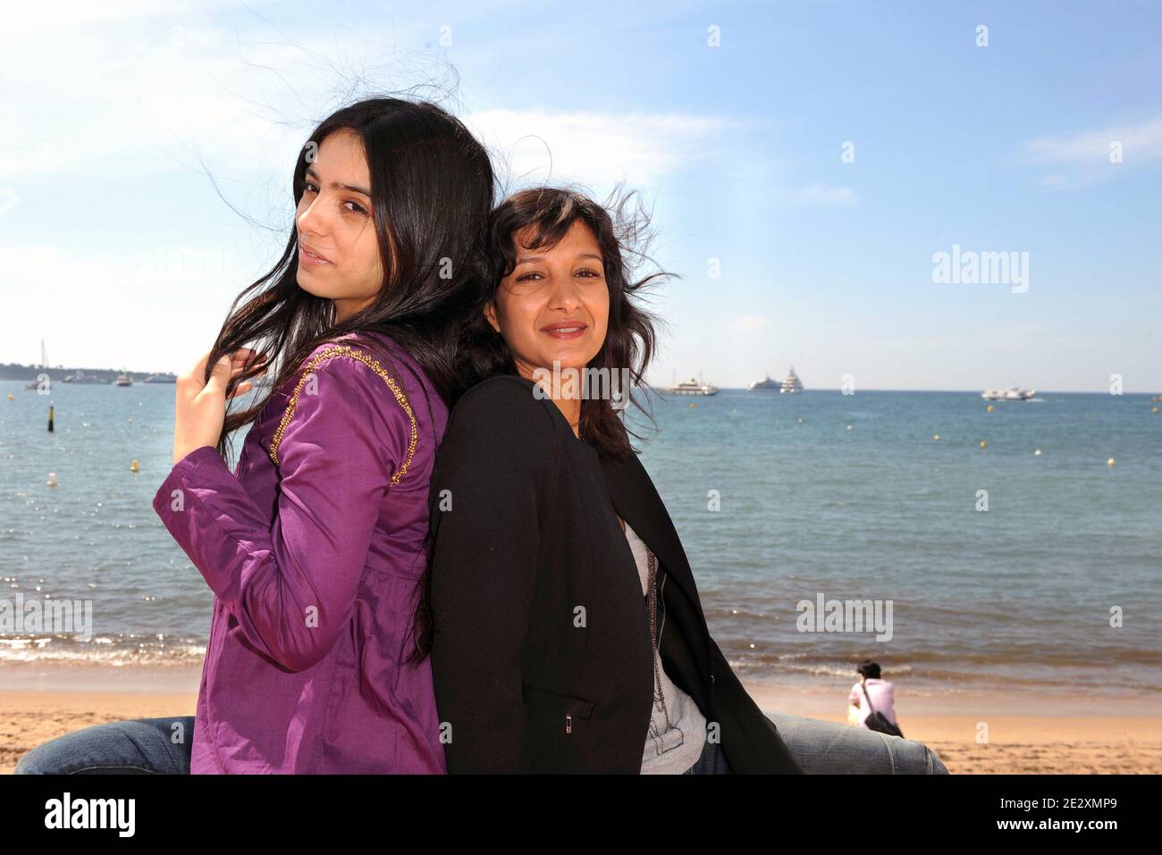 French-Tunisian actress Hafsia Herzi (L) poses with director Raja Amari ...