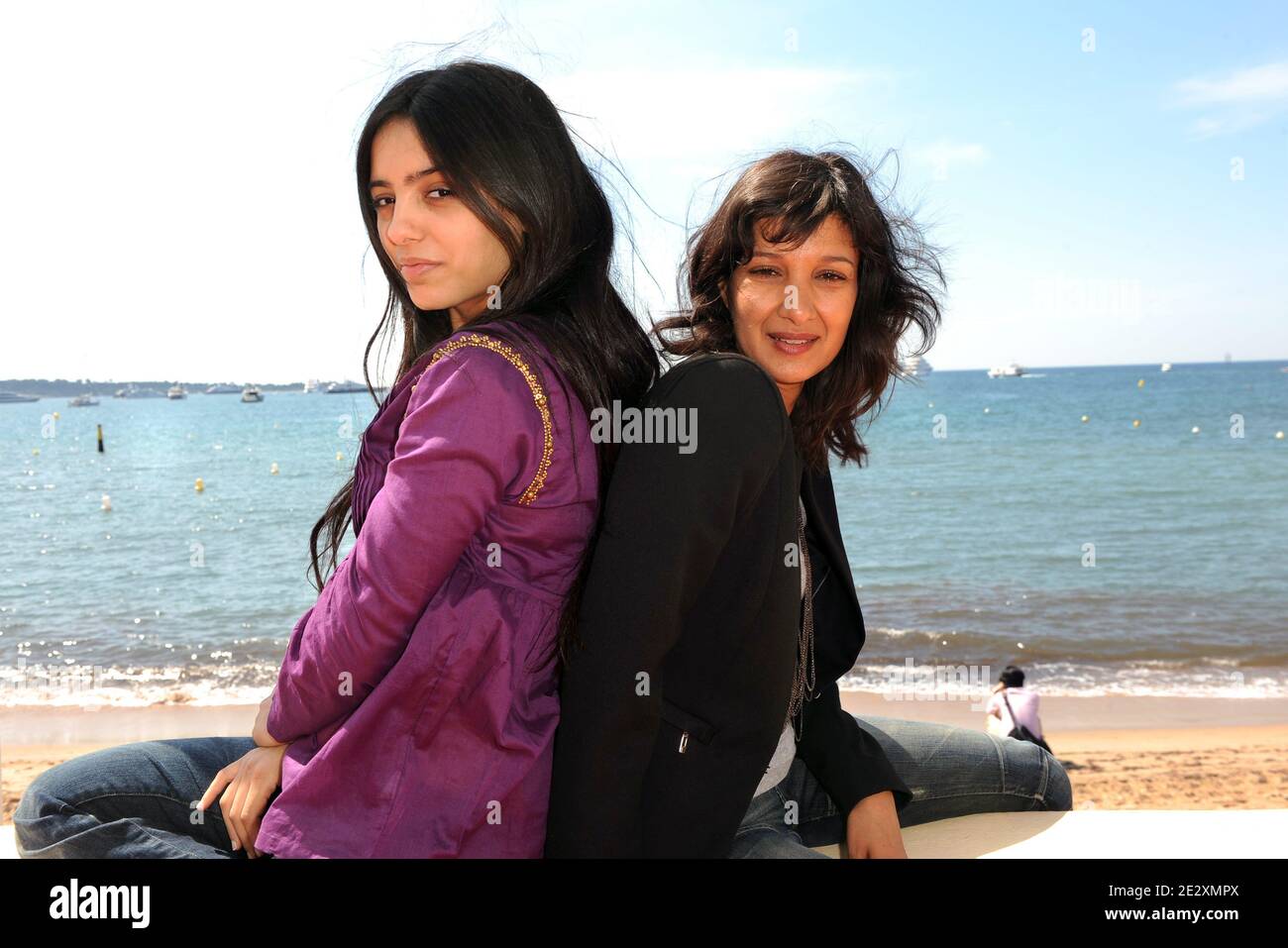 French-Tunisian actress Hafsia Herzi (L) poses with director Raja Amari ...