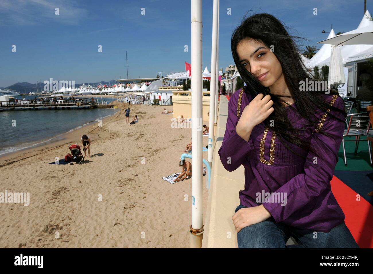 French-Tunisian actress Hafsia Herzi (L) poses with director Raja Amari ...