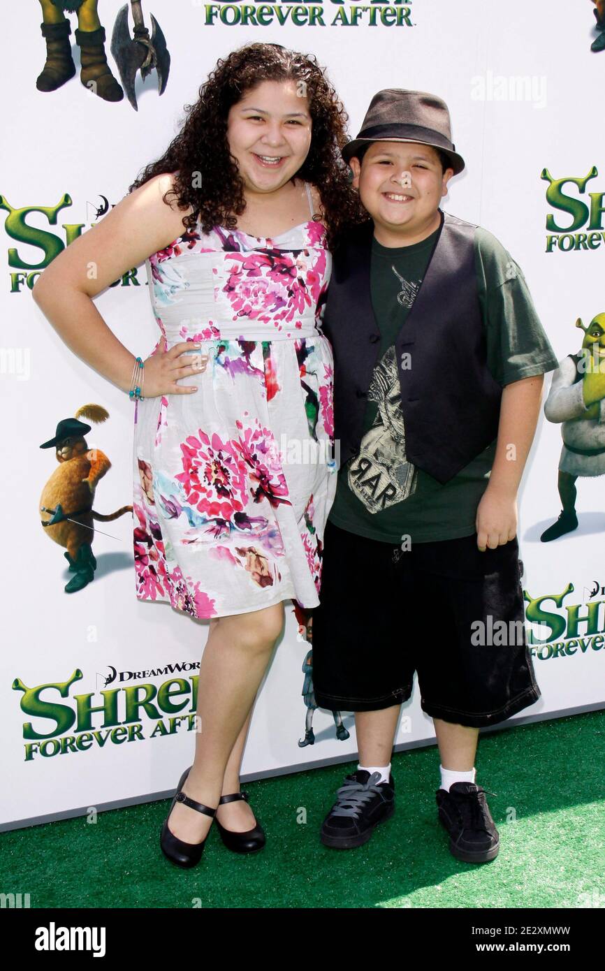 Rico Rodriguez and Raini Rodriguez arriving for the 'Shrek Forever ...
