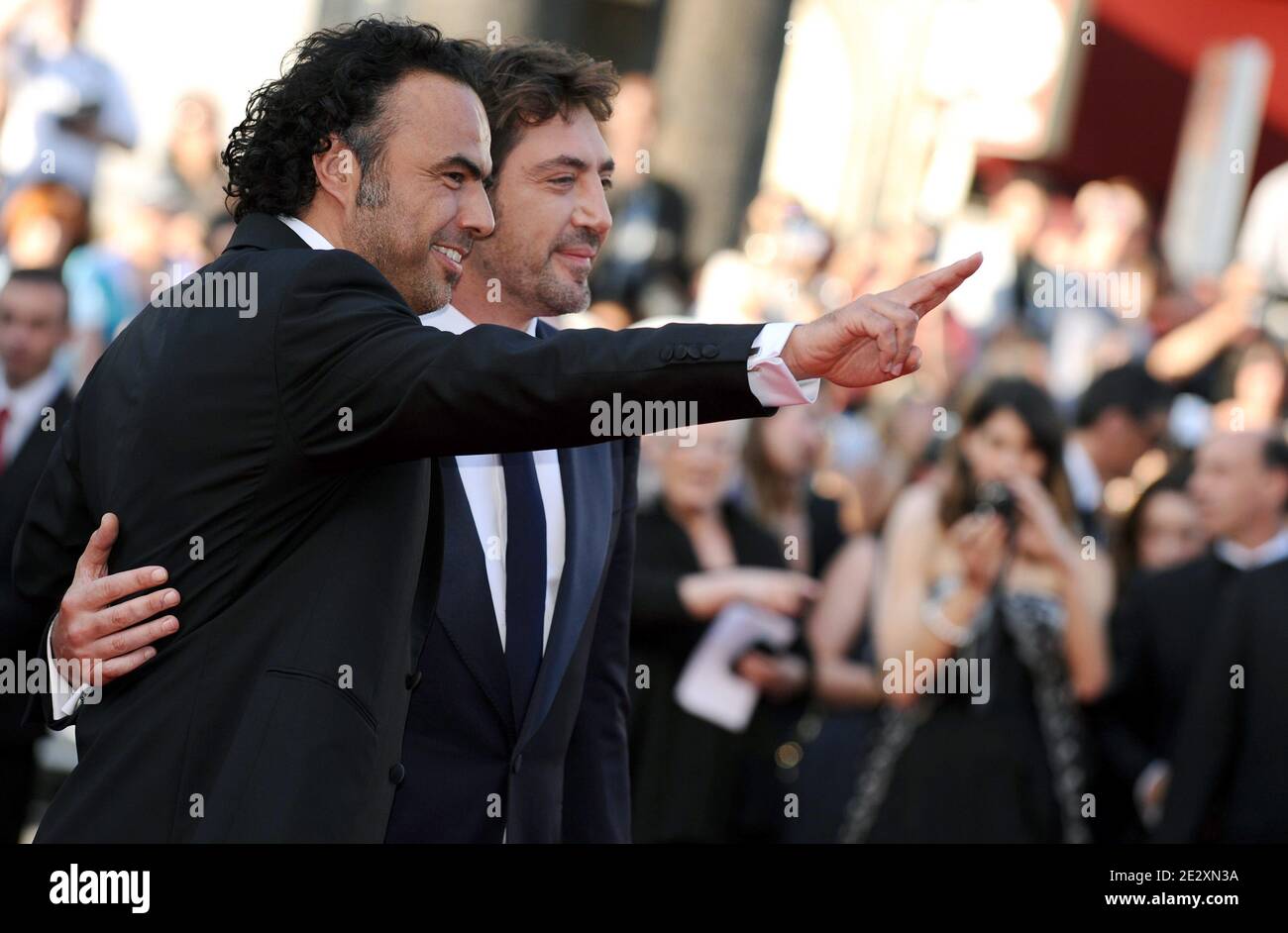 Javier Bardem, Alejandro Gonzalez Inarritu arriving at the screening of ...