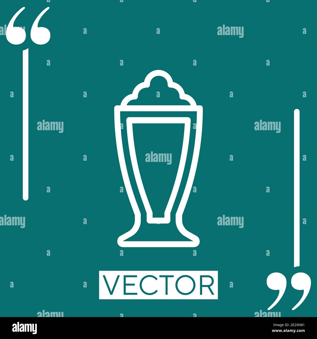 frappe vector icon Linear icon. Editable stroke line Stock Vector Image ...