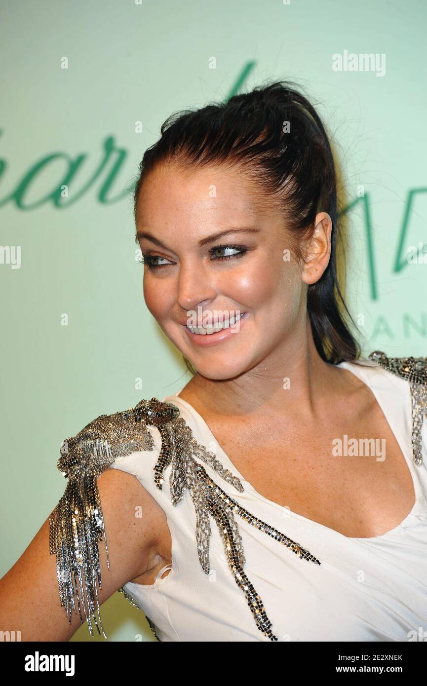 Lindsay Lohan attending the Chopard 150th Anniversary Party at Palm ...