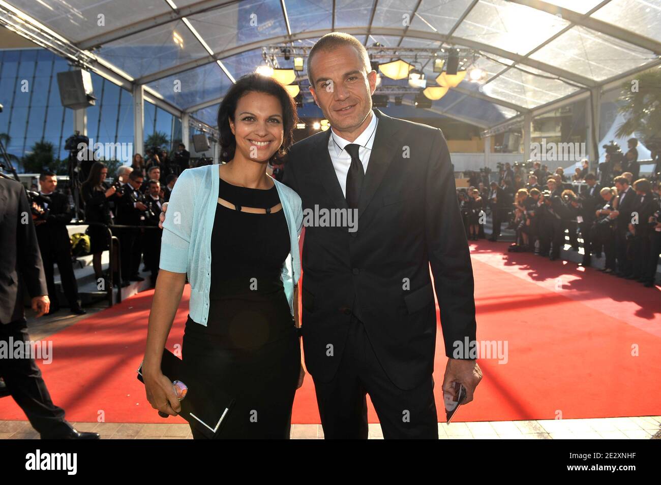 Canal+ channel presenters Isabelle Giordano and Laurent Weil arriving ...
