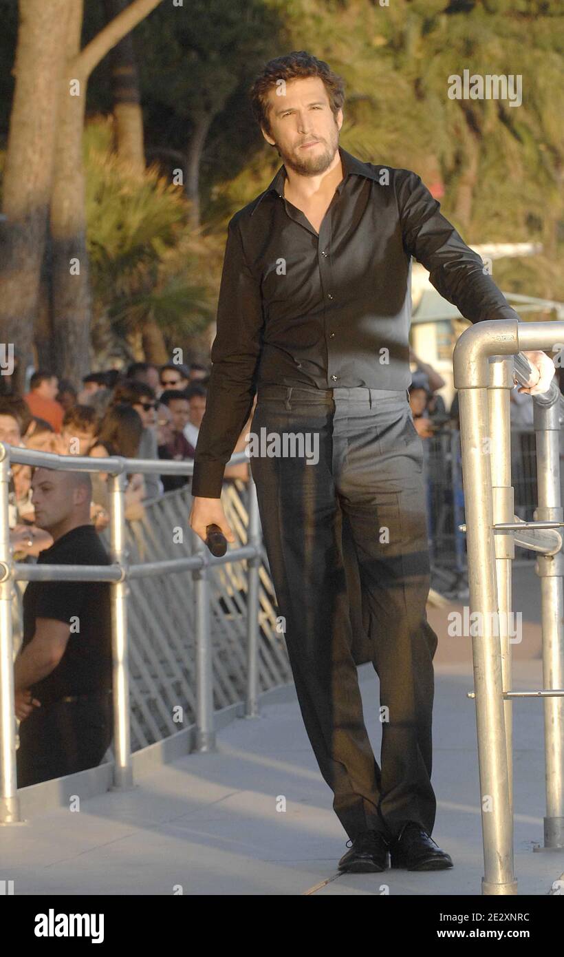 Guillaume Canet during the broadcasting of 'Le Grand Journal' TV show ...