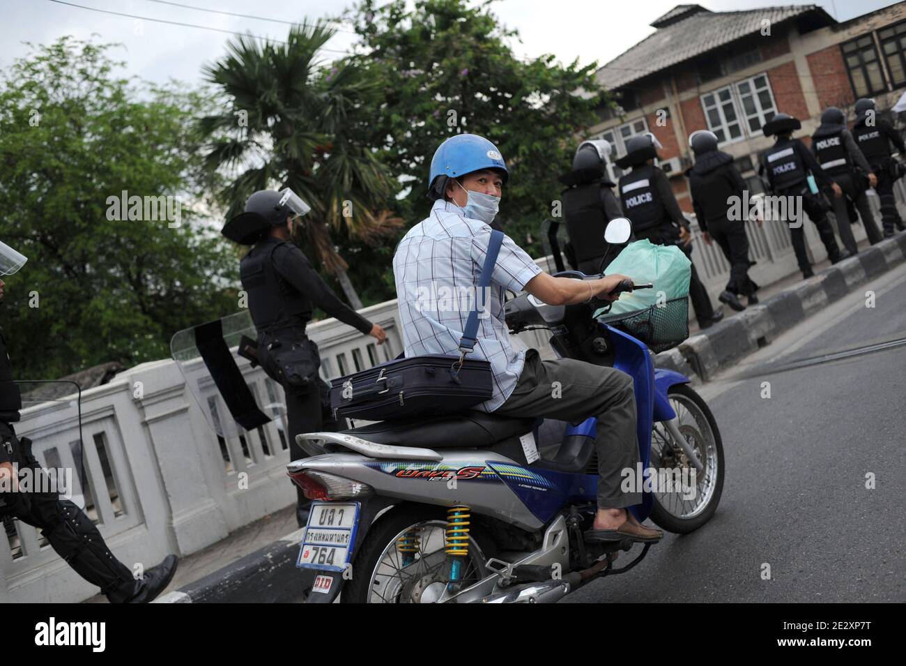 Thai policemen are pictured in the streets of Bangkok, Thailand, on May ...