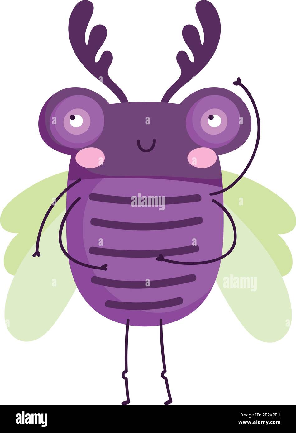 funny bug animal cartoon icon in isolated style vector illustration ...