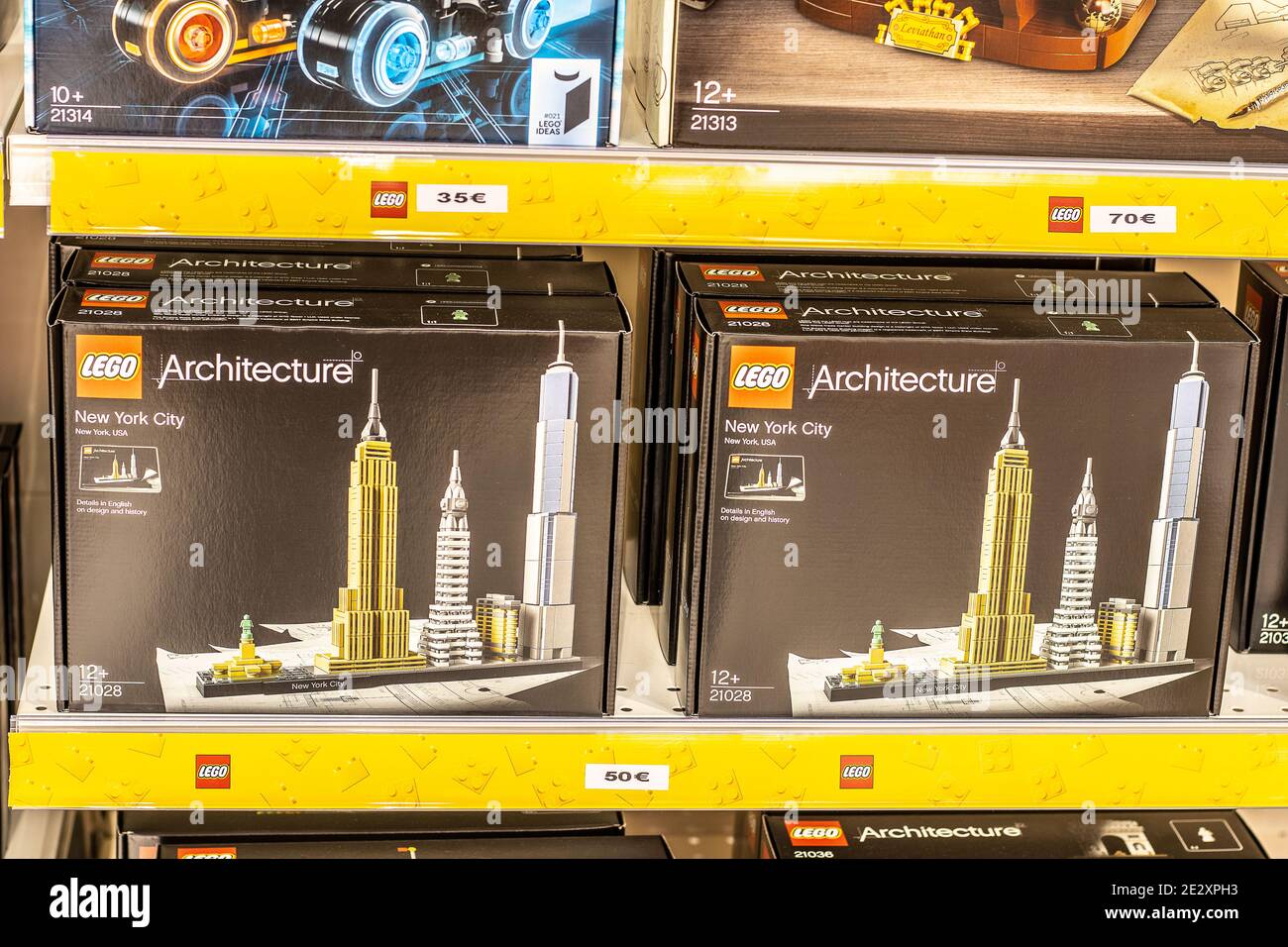 Lego box on the shop display for sale, Lego Star Wars, Speed, Super ...