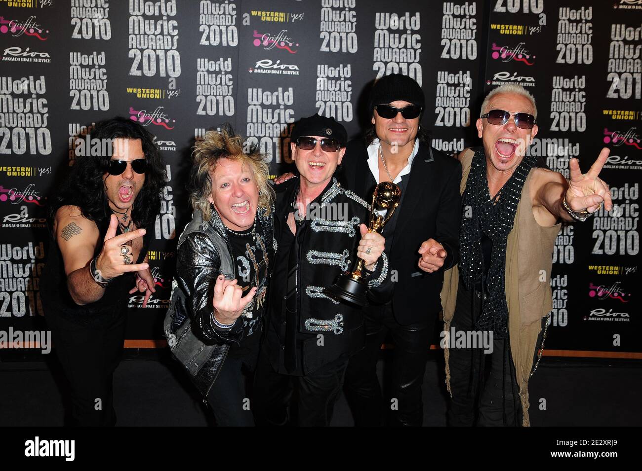 The Scorpions attends the World Music Awards 2010 at the Sporting Club ...