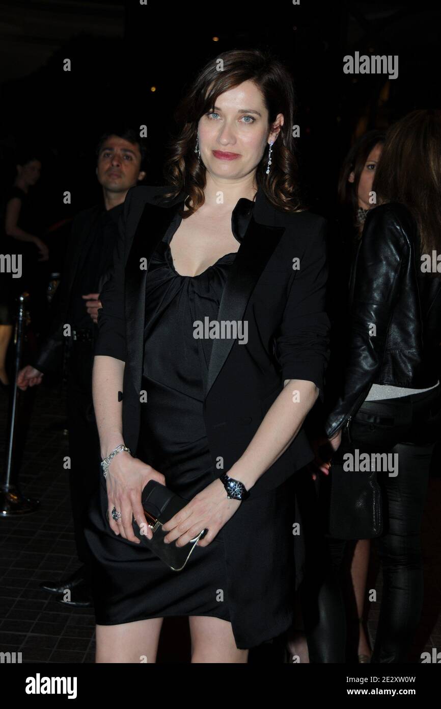Actress Emmanuelle Devos in front of Hotel Majestic during the 63rd ...