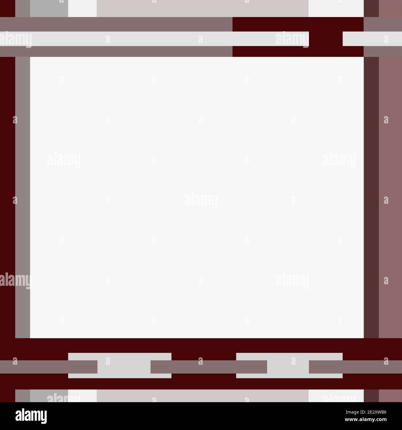 Maroon geometric background with square gray copy space. Abstract pattern of rectangles and ...