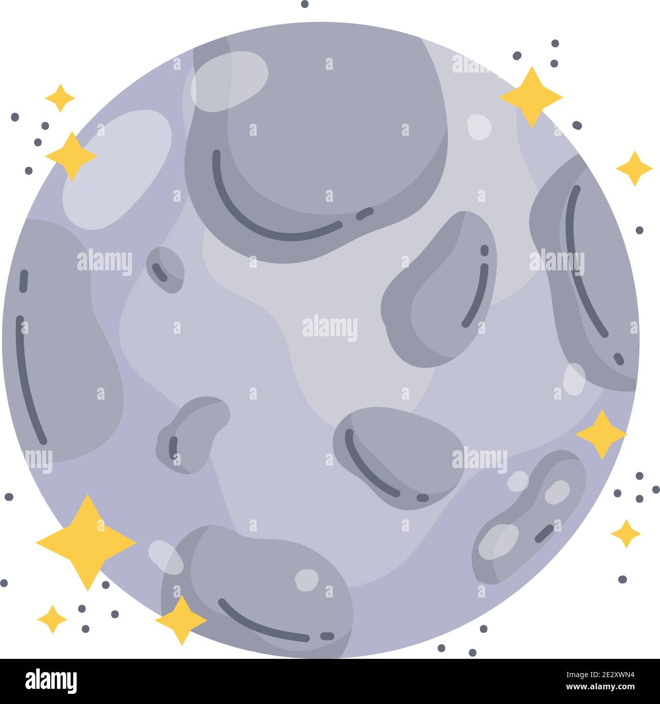 space planet astronomy adventure explore vector illustration flat style ...