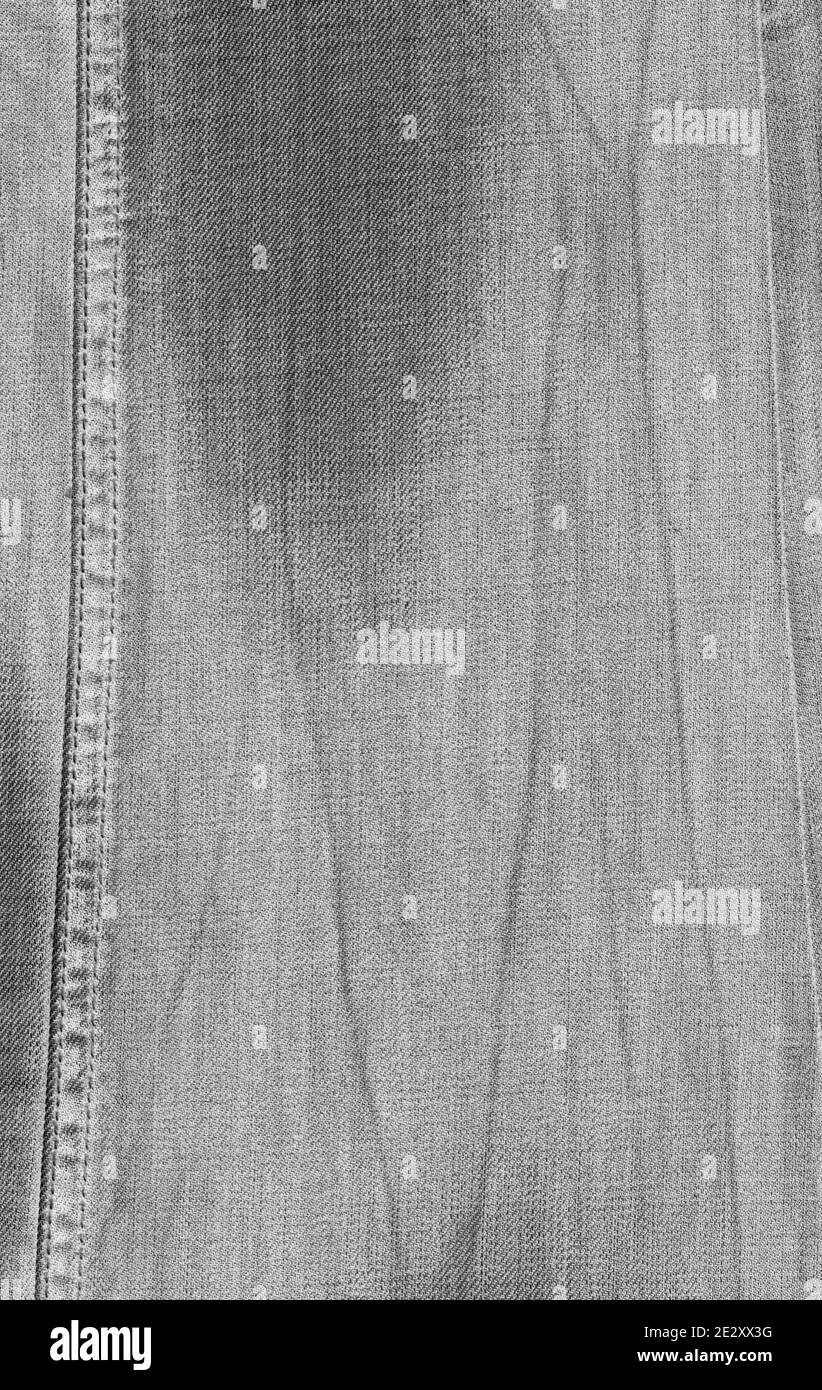 Denim fabric texture seams Black and White Stock Photos & Images - Alamy