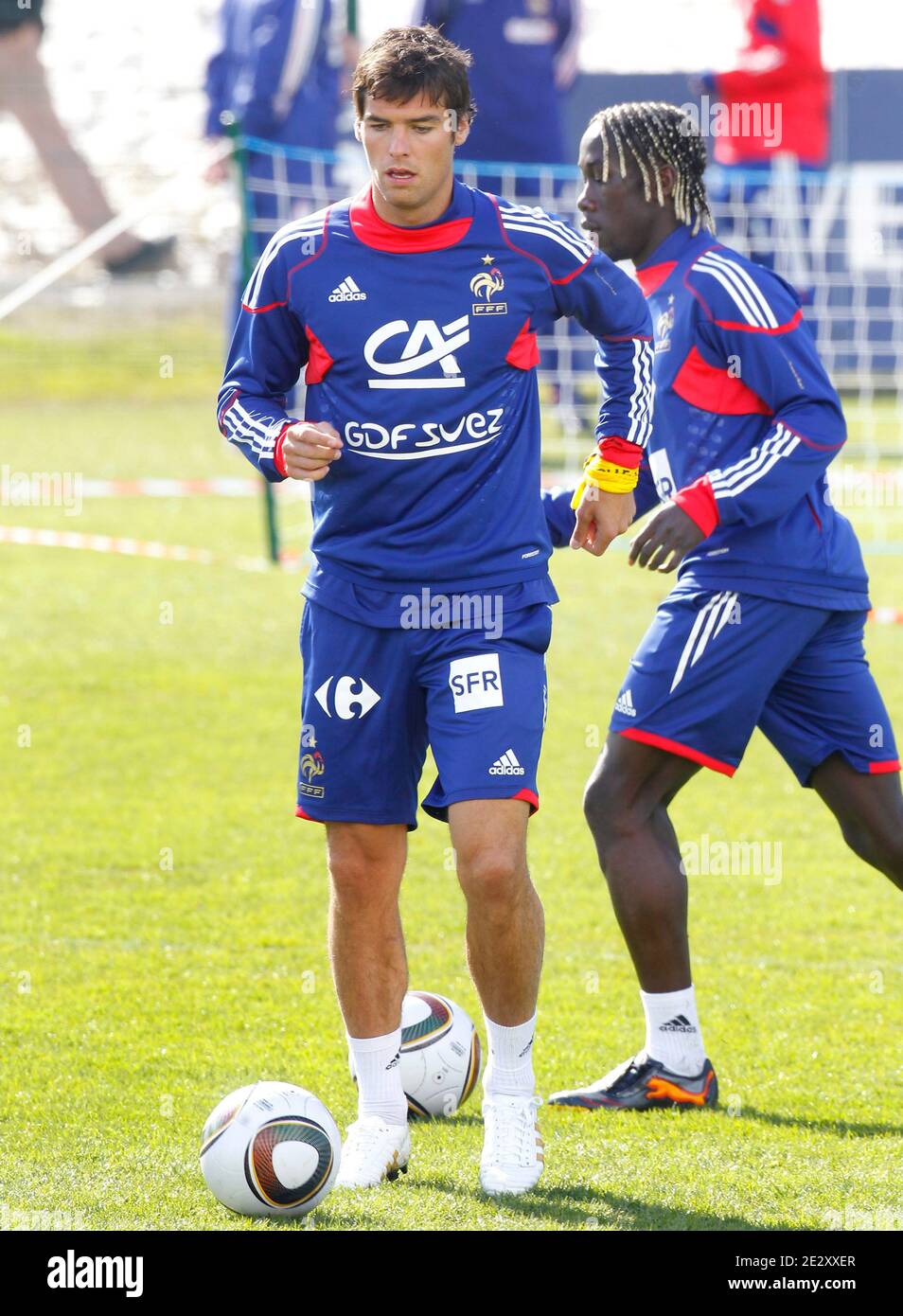 France national football team's players Yoann Gourcuff and Bacary Sagna ...