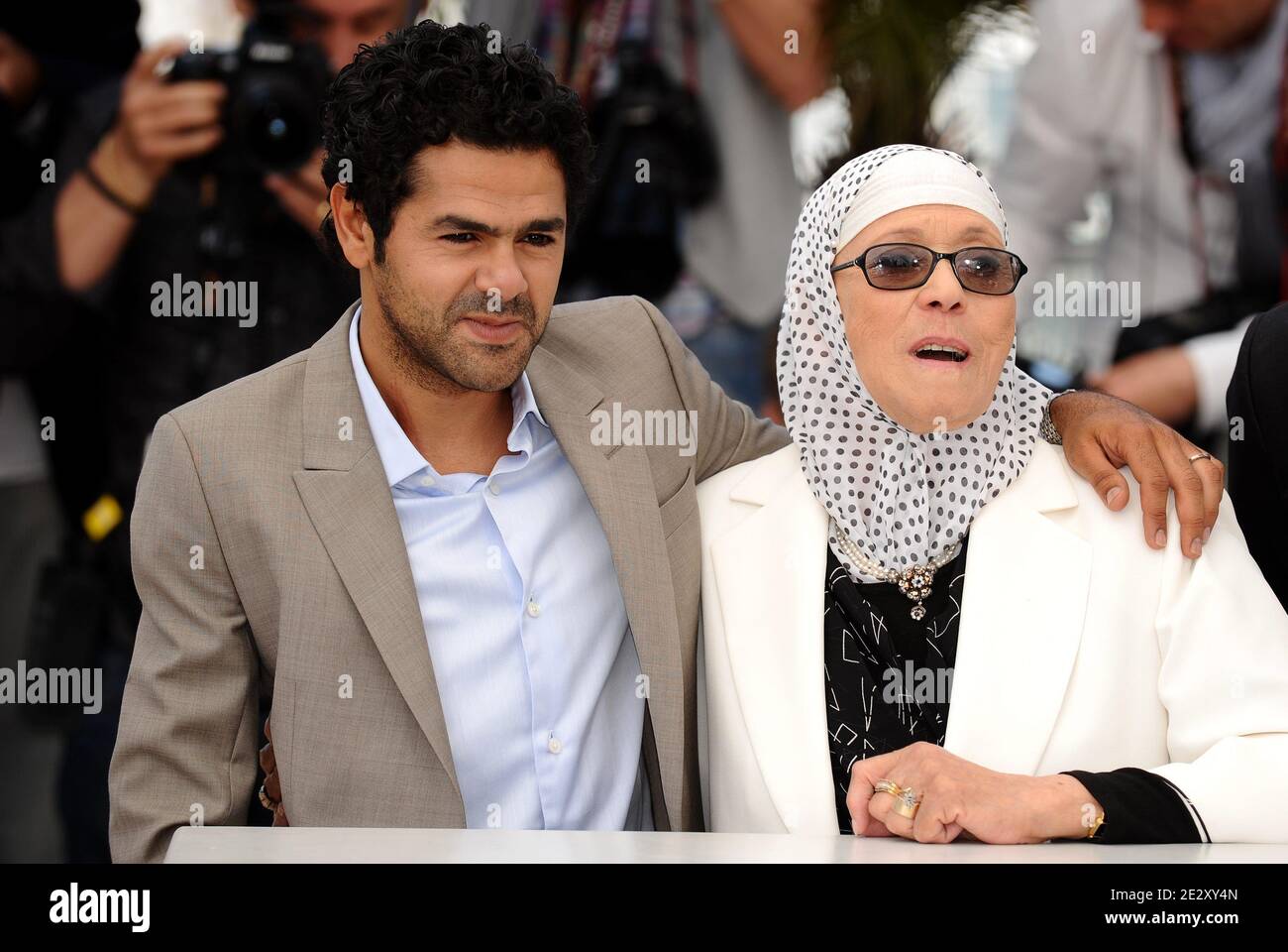 Jamel Debbouze and Chafia Boudraa during the photocall of 'Outside Of ...
