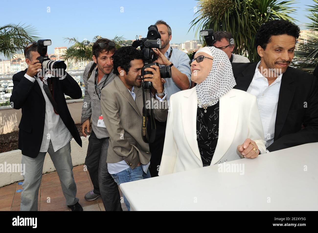 Jamel Debbouze and Chafia Boudraa during the photocall of 'Outside Of ...