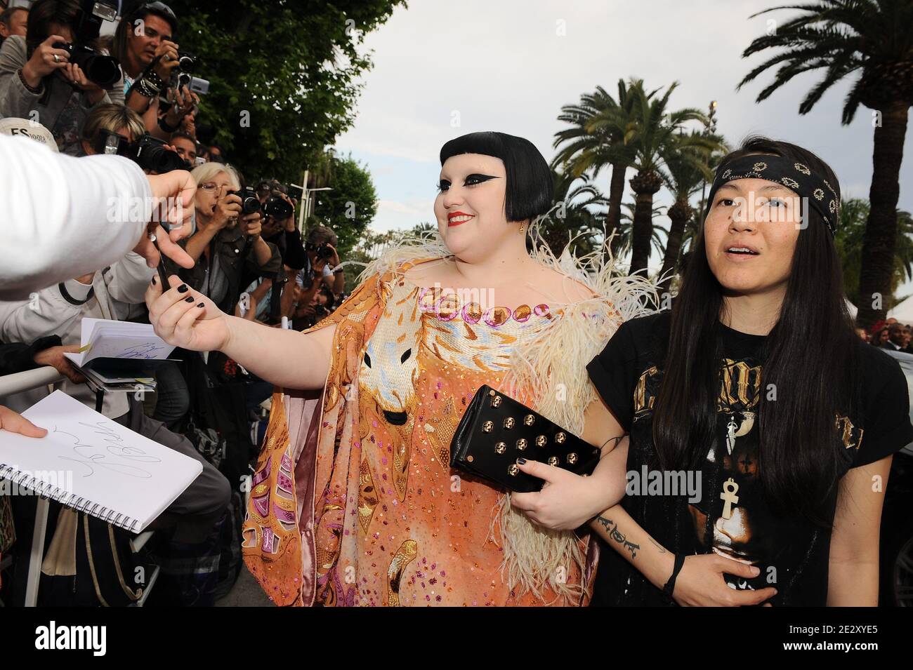 Beth Ditto and Kristin Ogata arriving for the screening of 'Outside Of ...