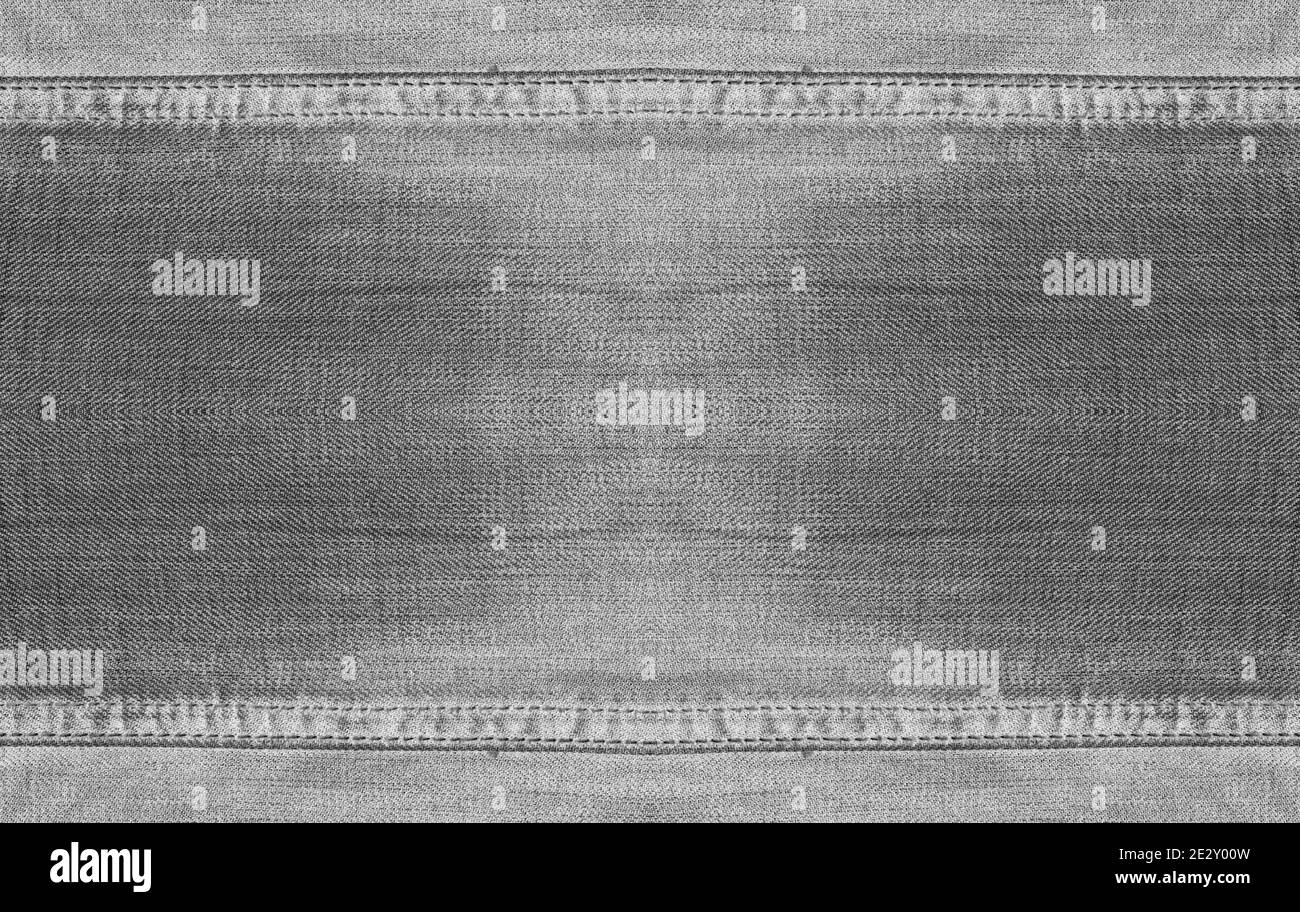 Denim fabric texture seams Black and White Stock Photos & Images - Alamy