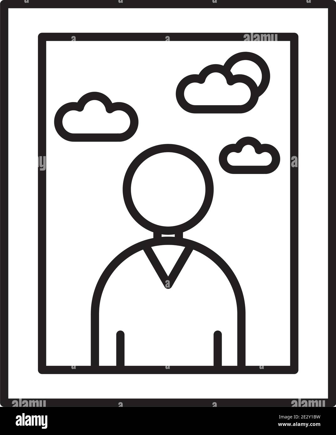 pictures with man scene line style icons Stock Vector Image & Art - Alamy