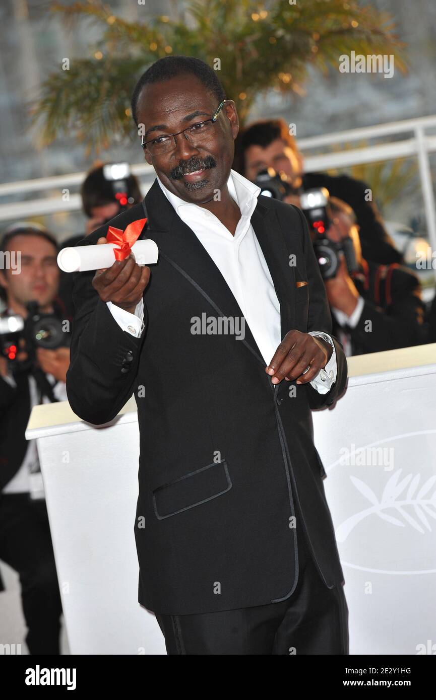 "Director Mahamat-Saleh Haroun poses with his Jury Prize for the film ...