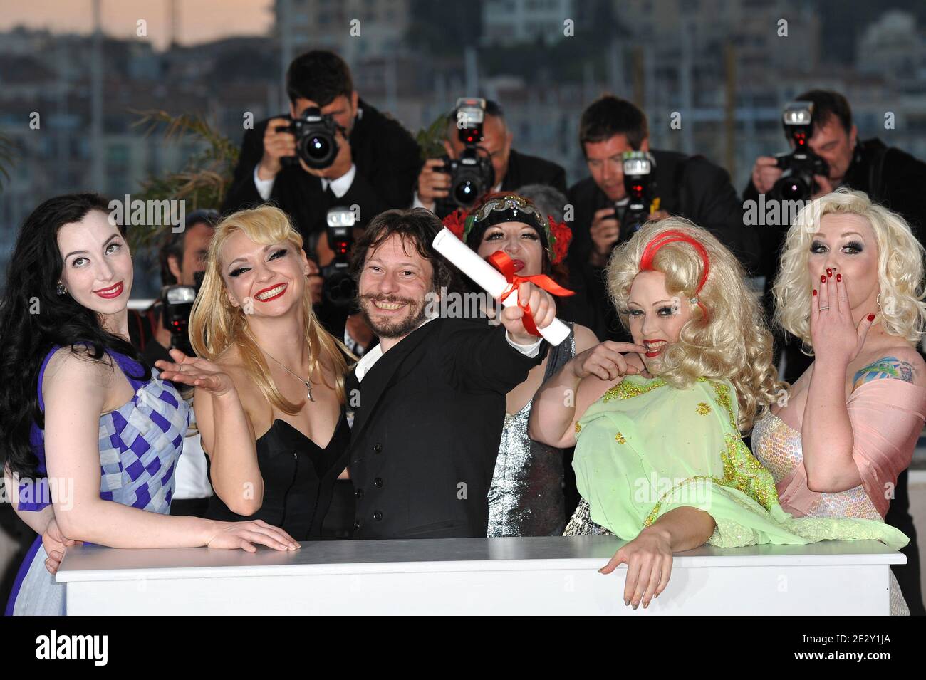 "Actresses Miranda Colclasure (Mimi Le Meaux), Linda Marraccini (Dirty ...