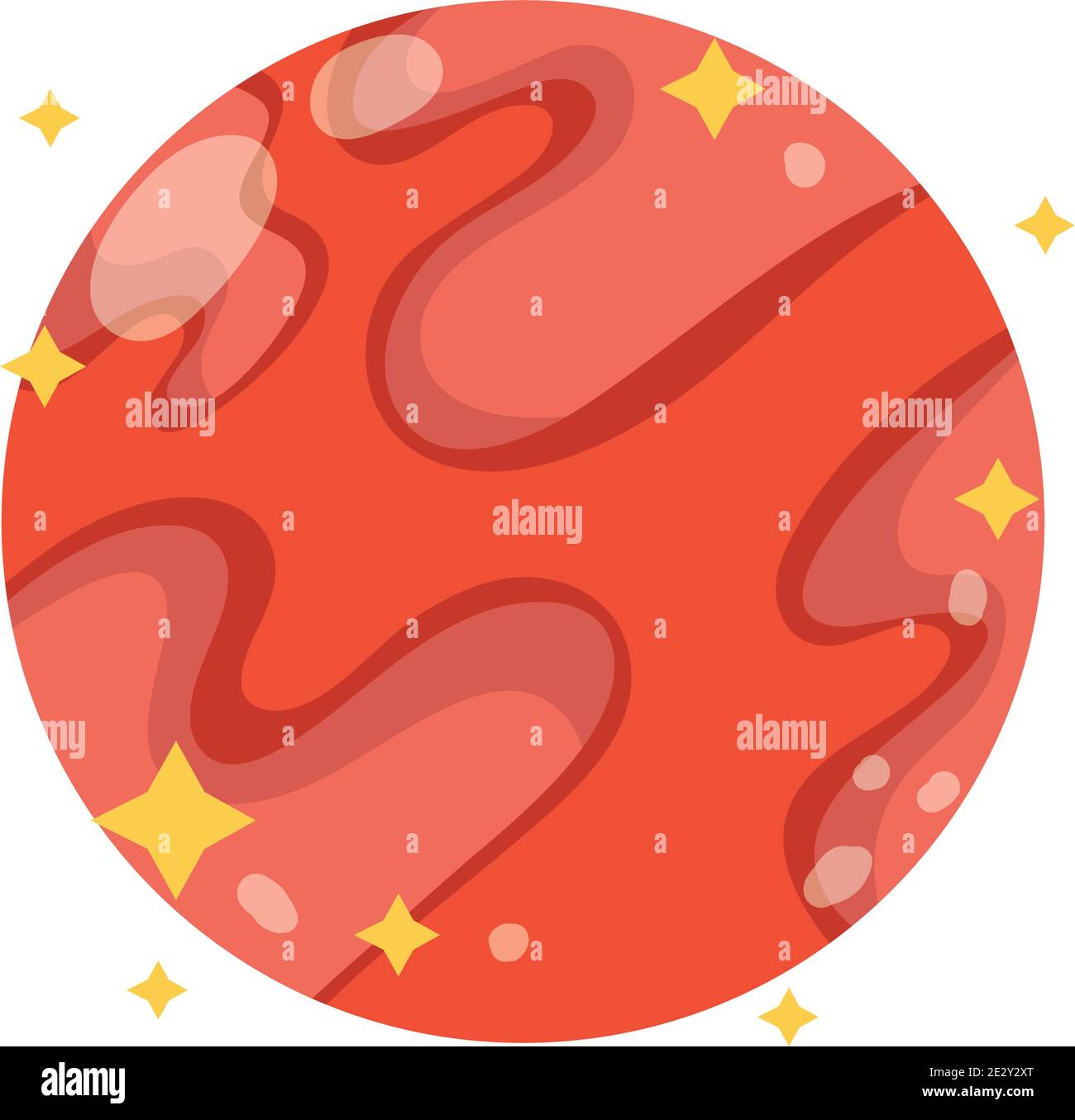 space planet mars astronomy adventure explore cartoon vector ...
