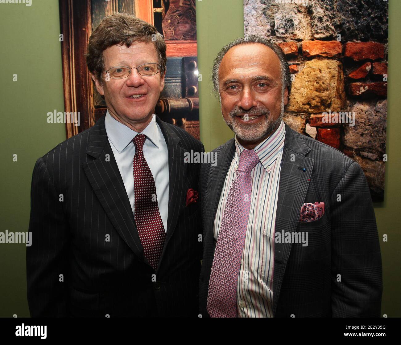 EXCLUSIVE: (L-R)Didier Aaron and Olivier Dassault during the opening of ...