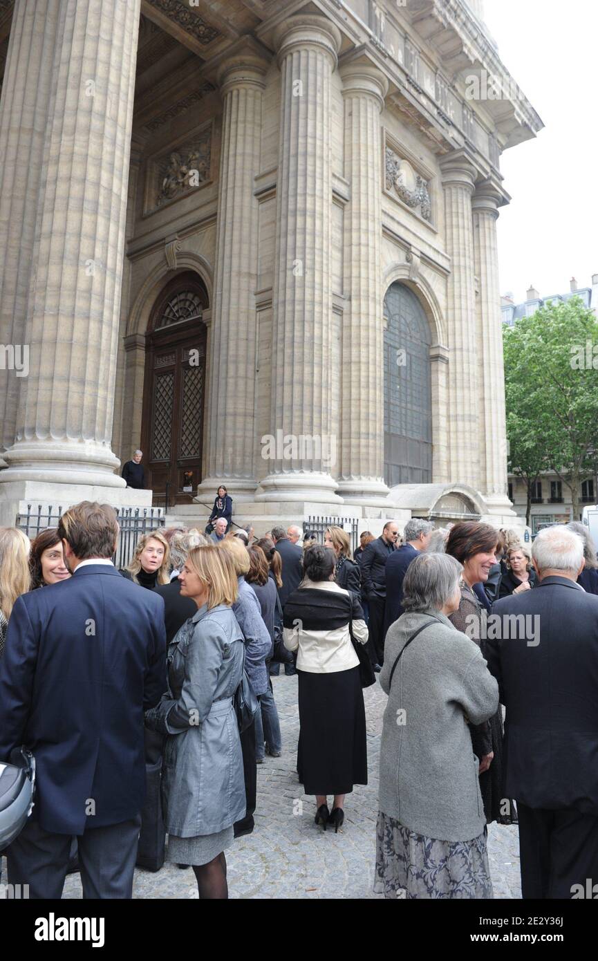 Patrice Laffont attends a religious ceremony for the funeral of ...